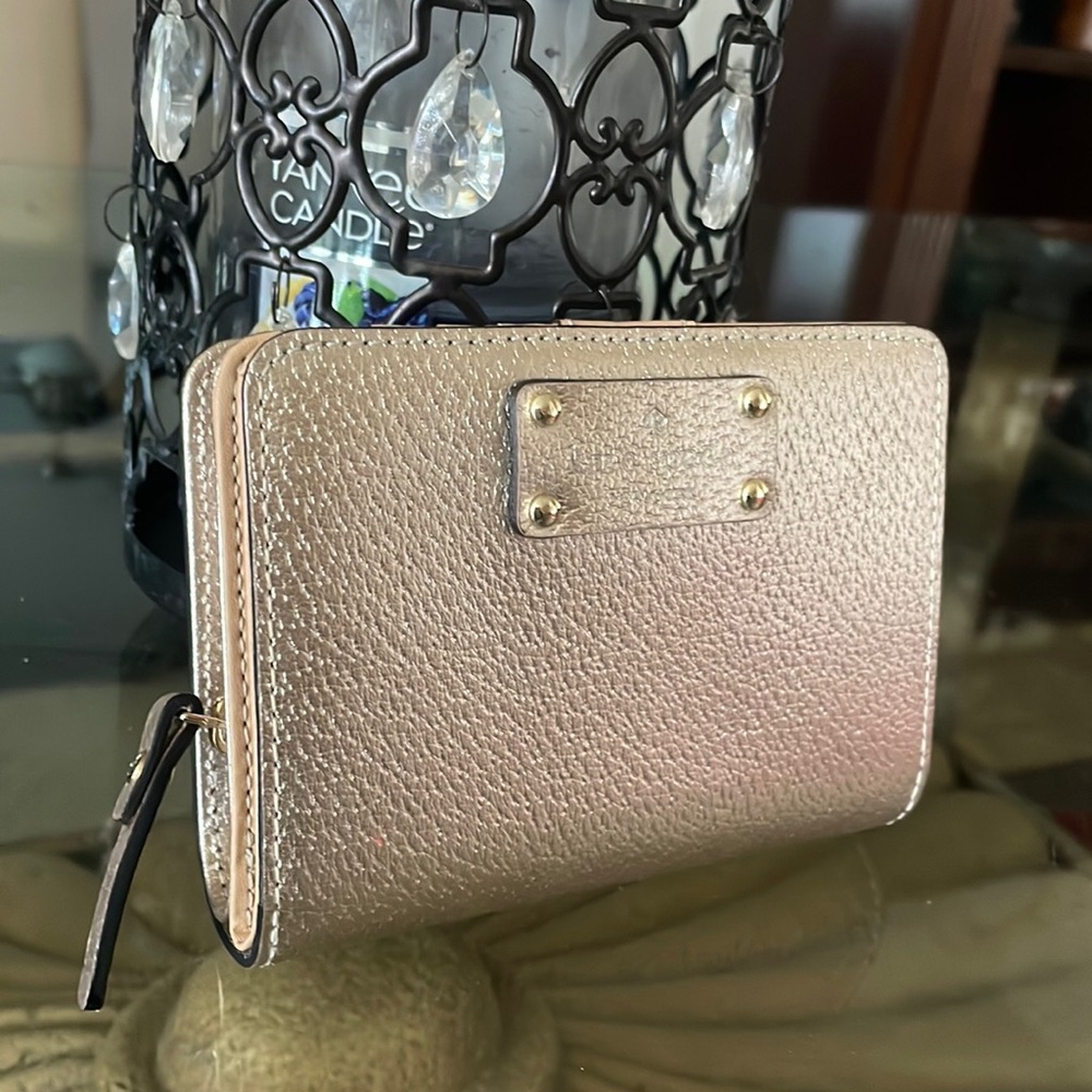 Kate Spade Gold Wellesley Street Leather Wallet - Gem